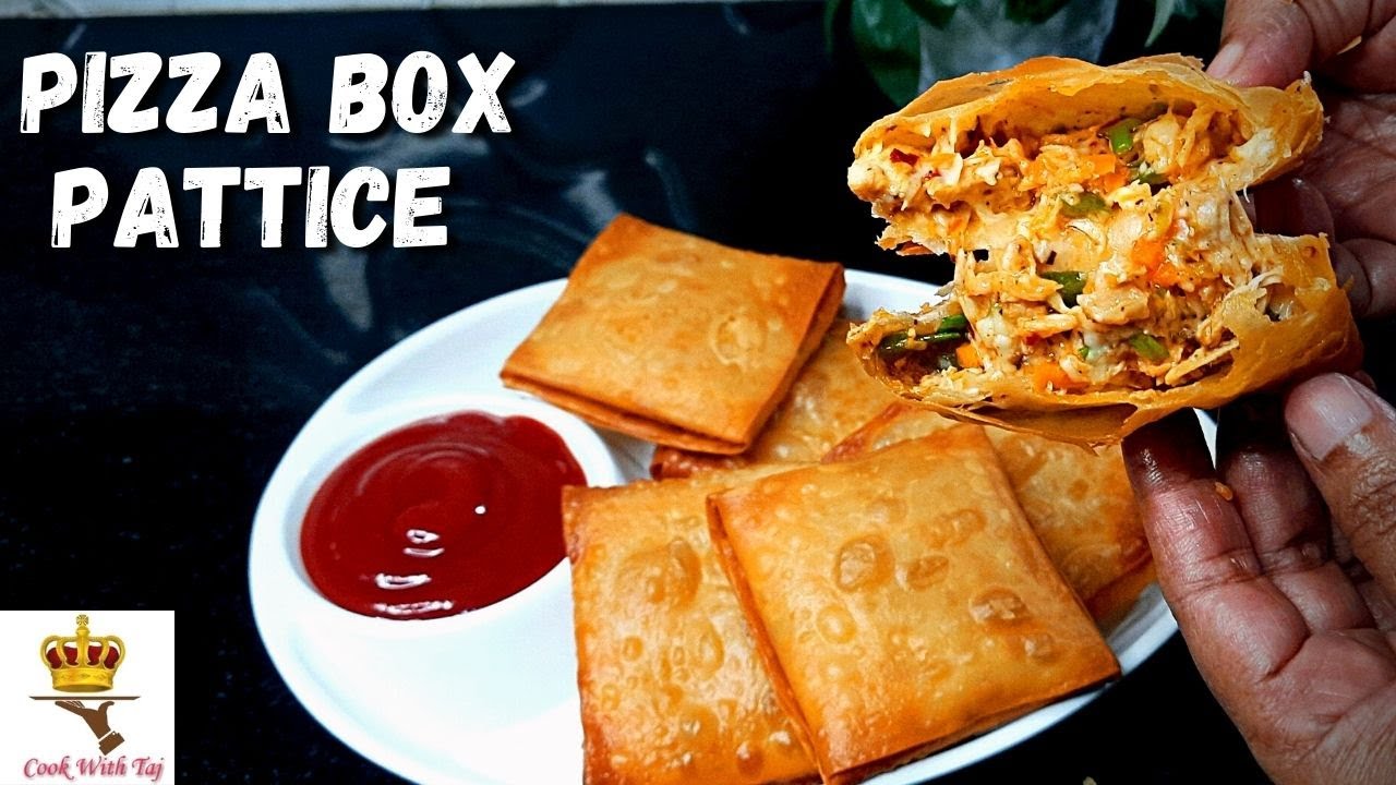 Pizza Box Pattice | Crispy Box Pattice | Chicken Cheese Box Pattce ...