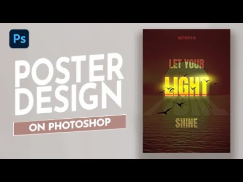 Perspective text poster design on Photoshop - YouTube