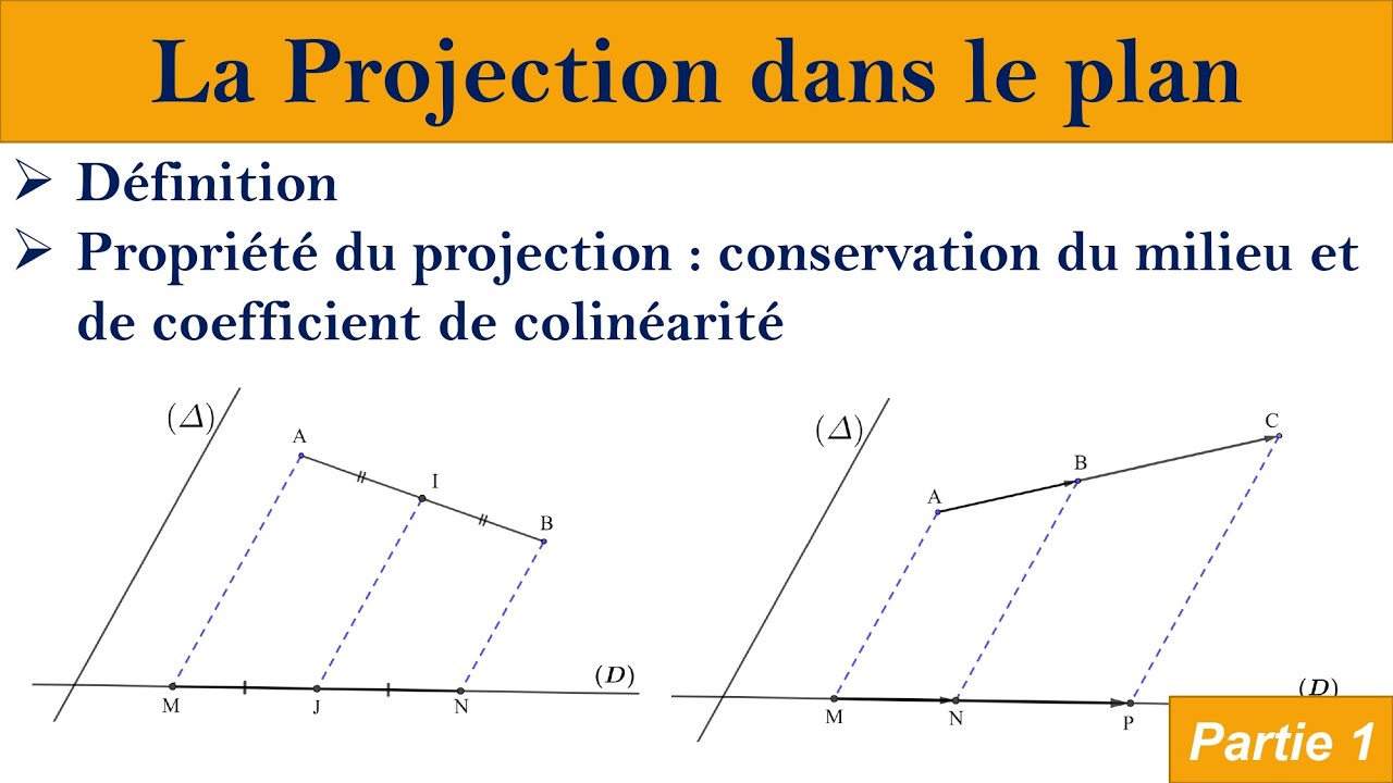 projection dans le plan : définition et propriété , partie1 , tronc ...