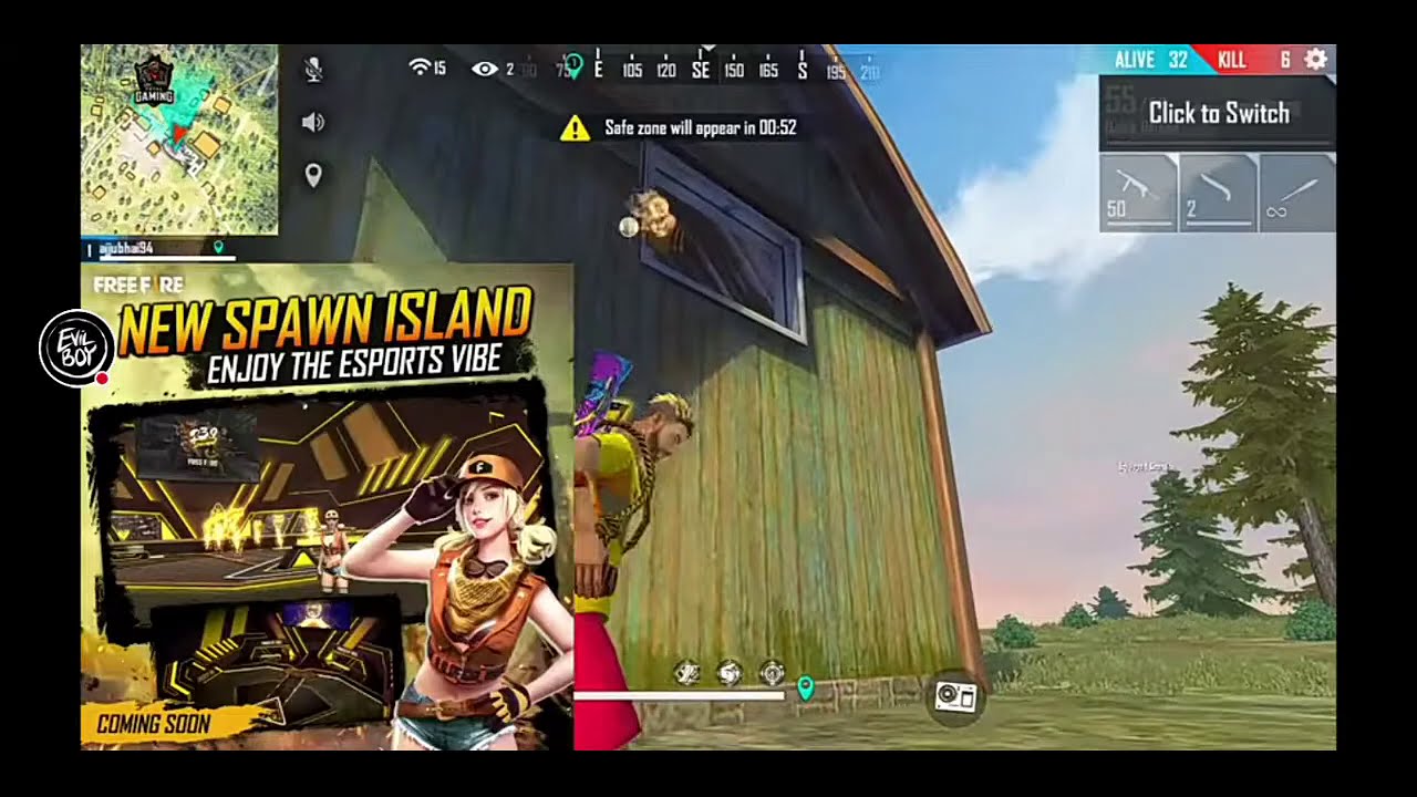 Playing Free Fire With Friends 1VS4 Clutch Best Gameplay - YouTube