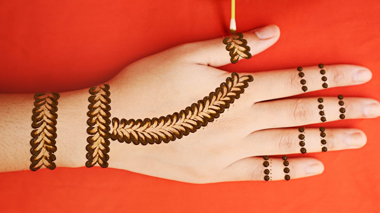 Easy mehndi design for beginners step by step | new mehndi tutorial for ...