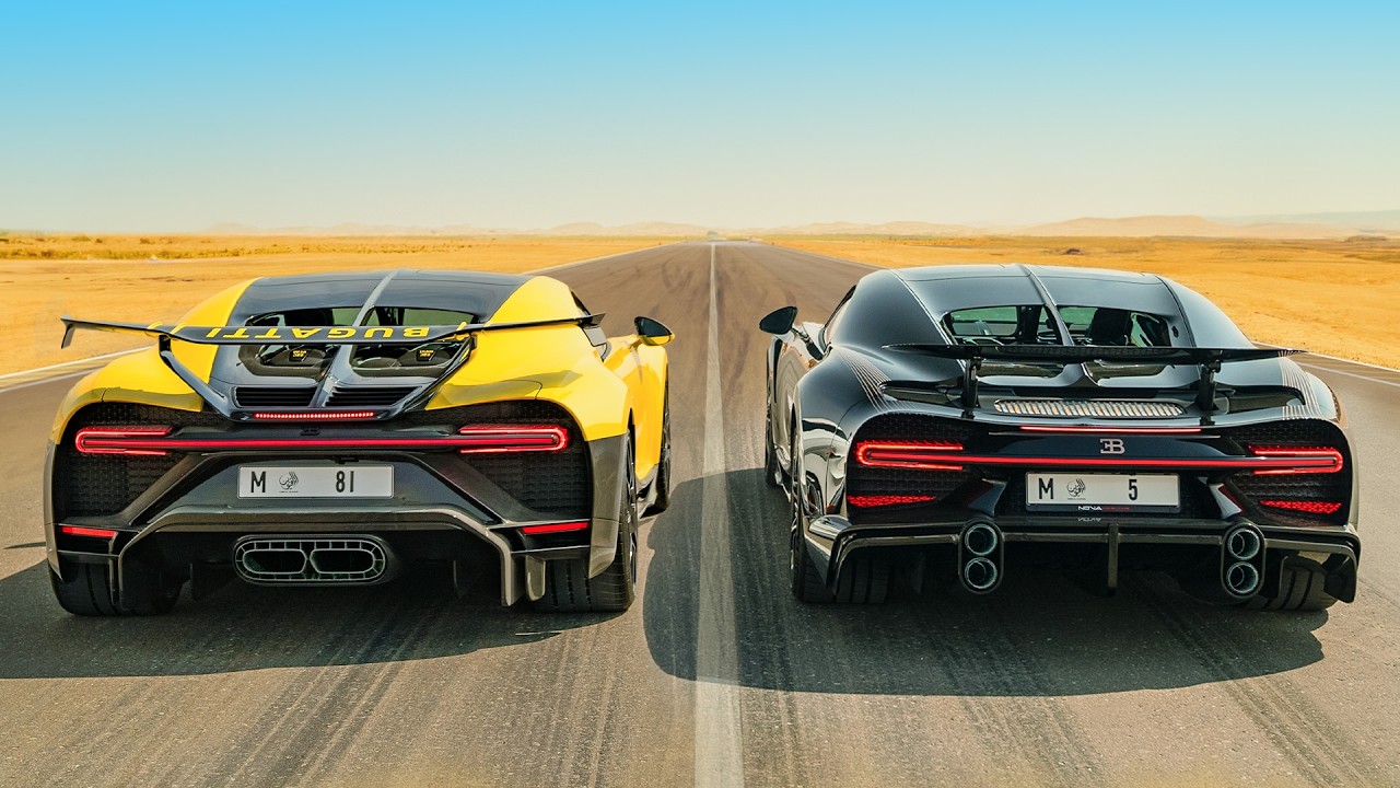 Bugatti Chiron Super Sport vs Pur Sport: CORRIDA DE ARRANCADA - YouTube