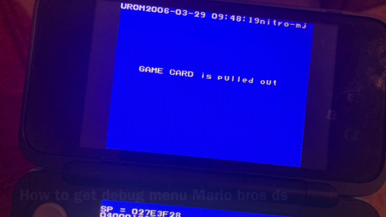 New super Mario bros ds debug screen read description with ...