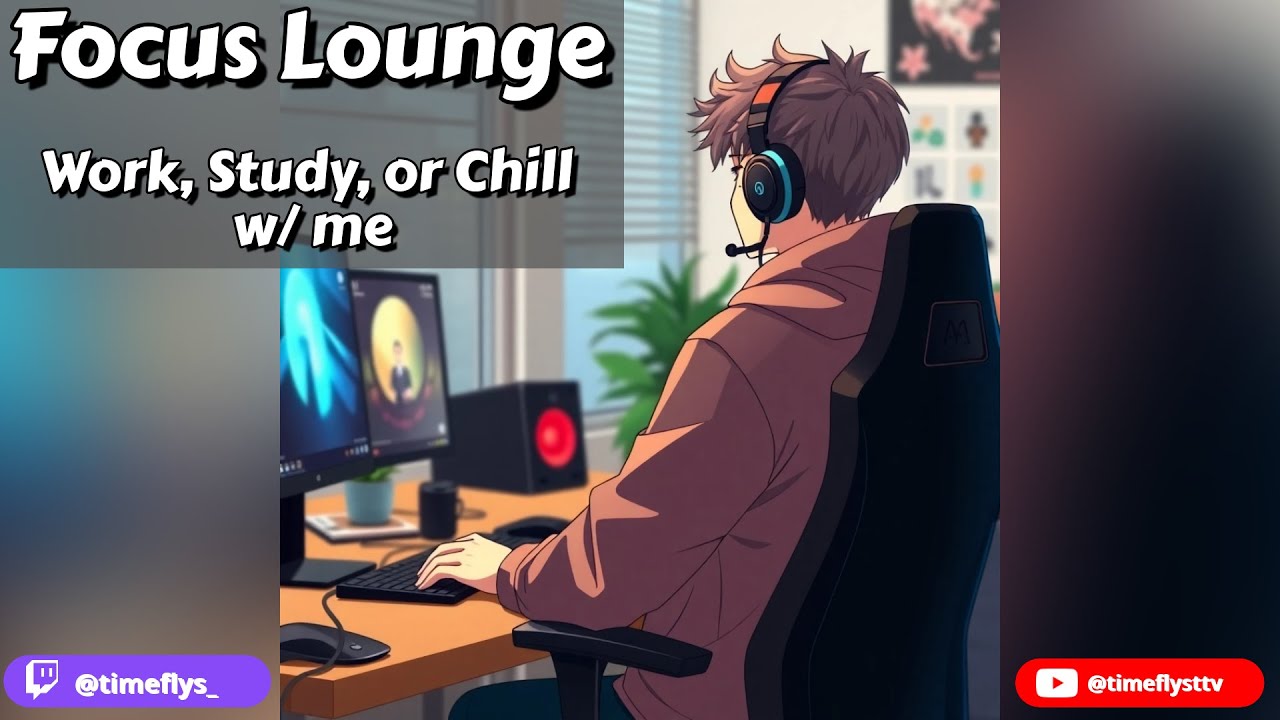 Focus Lounge: study/work/chill with me - YouTube