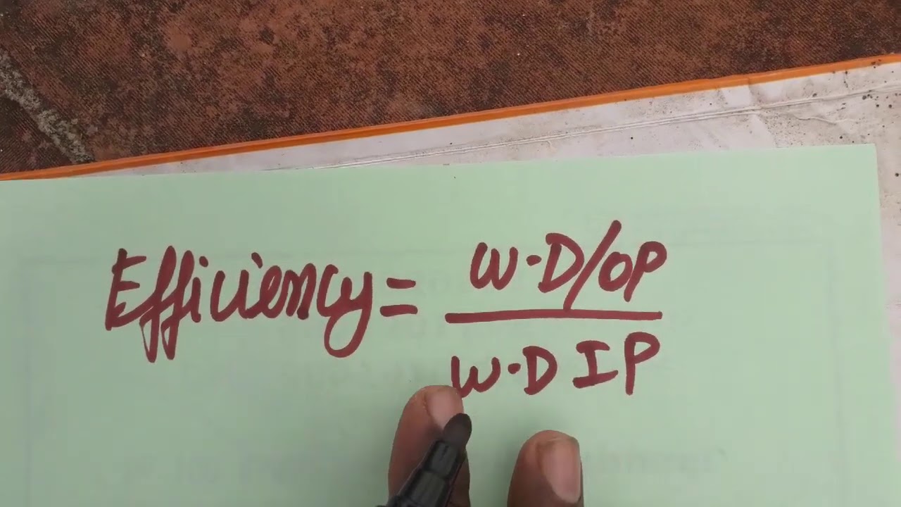 Efficiency SI unit and dimensional formula - YouTube