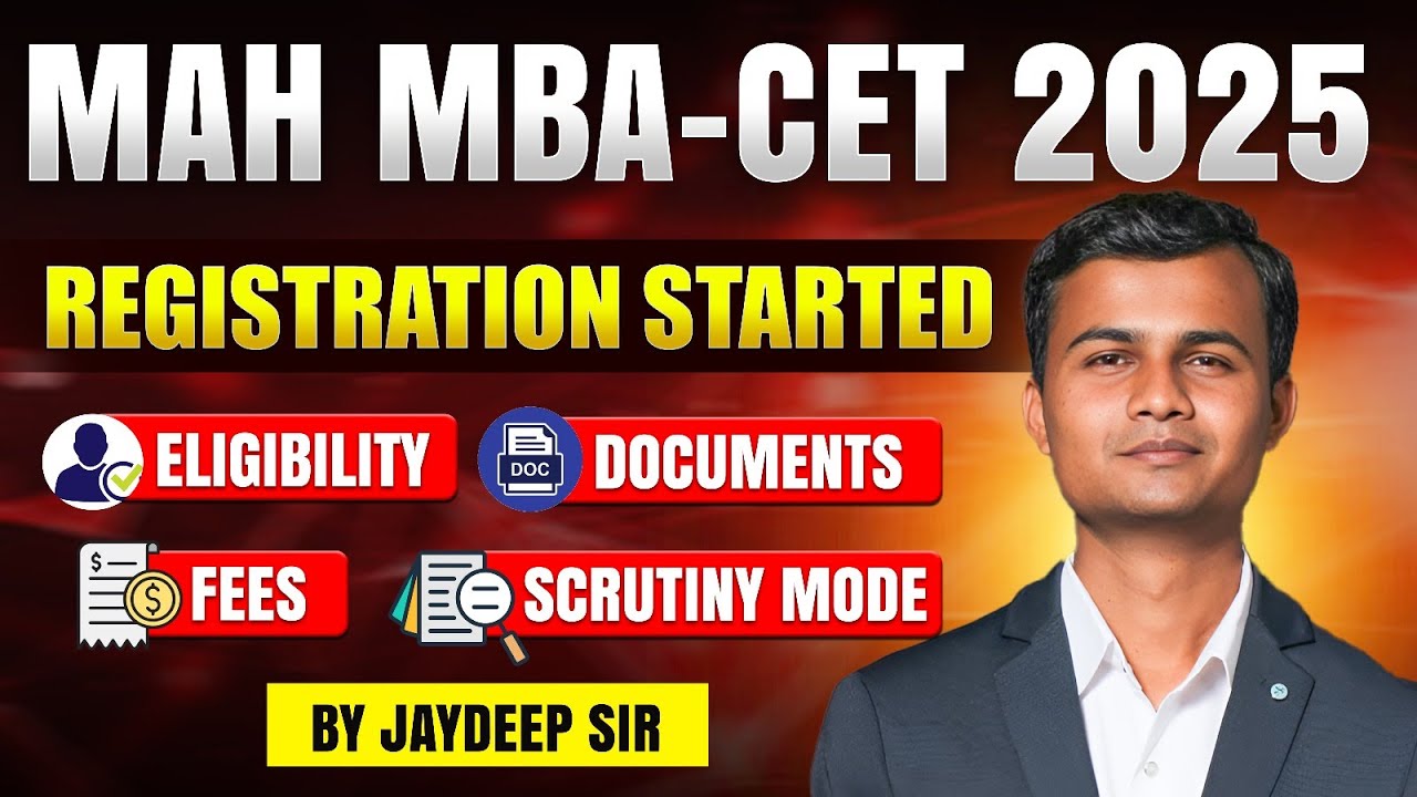 MAH MBA CET 2025 Registration Process 🔍 | Fees, Eligibility, Documents ...