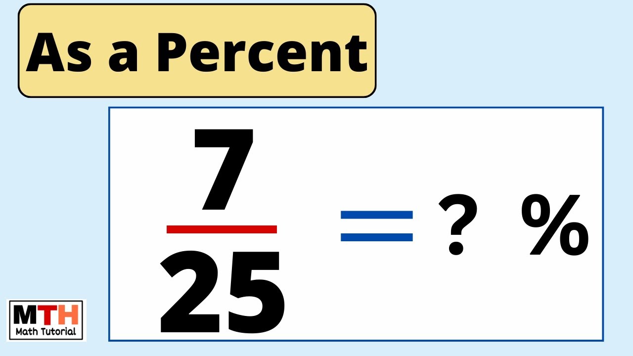7 25 As A Percent YouTube