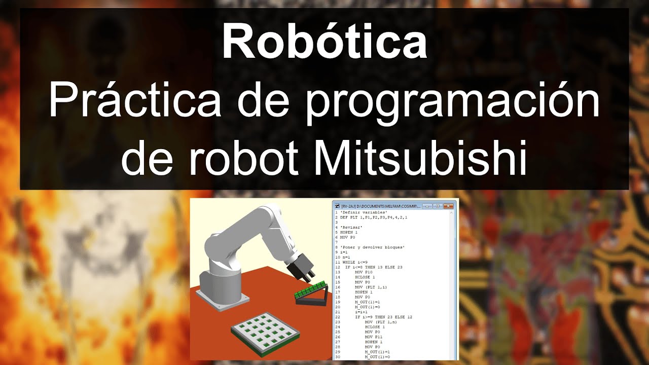 Robótica Práctica de programación de robot mitsubishi - YouTube