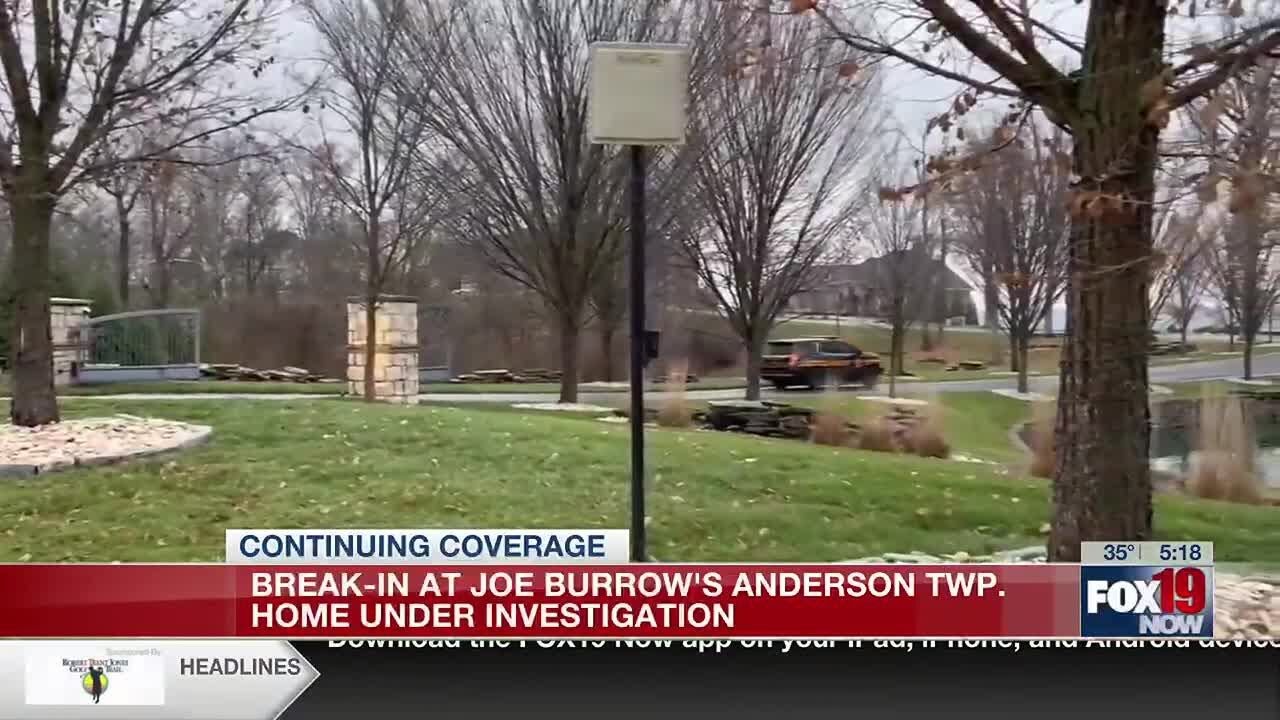 Break-in at Joe Burrow's Anderson Twp. home under investigation - YouTube