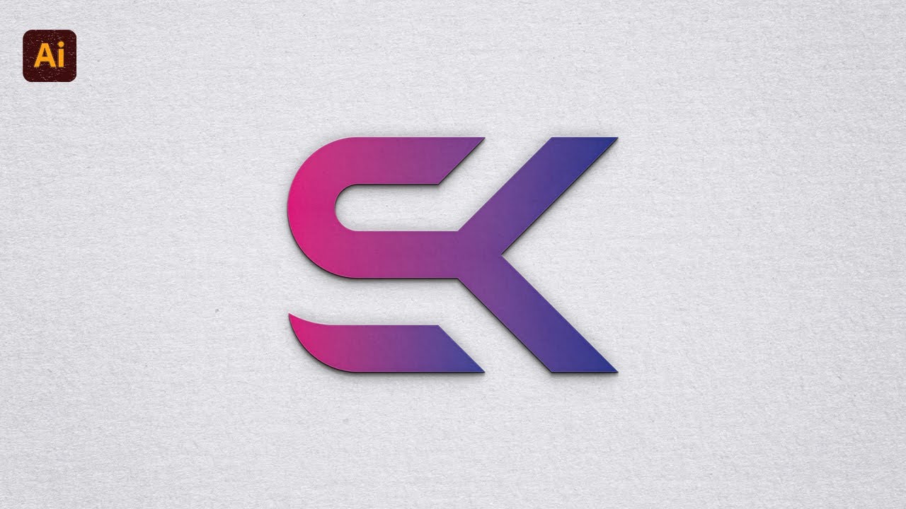 Designing a LOGO like a Pro with SK Letter Styles in Illustrator - YouTube