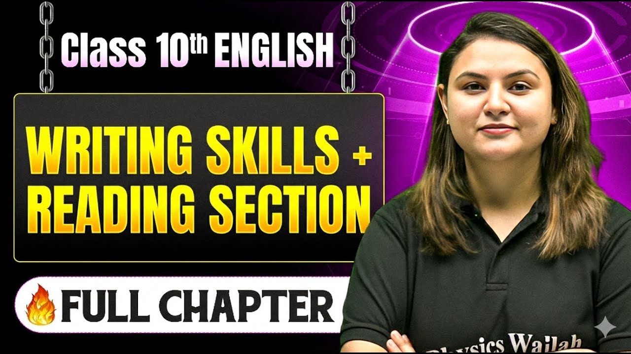 Writing Skills + Reading Section Complete Chapter in One Shot | Class ...