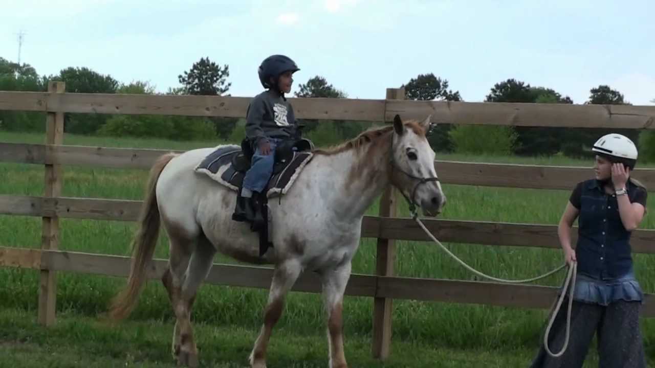 Corwin's first riding lesson part 2 - YouTube