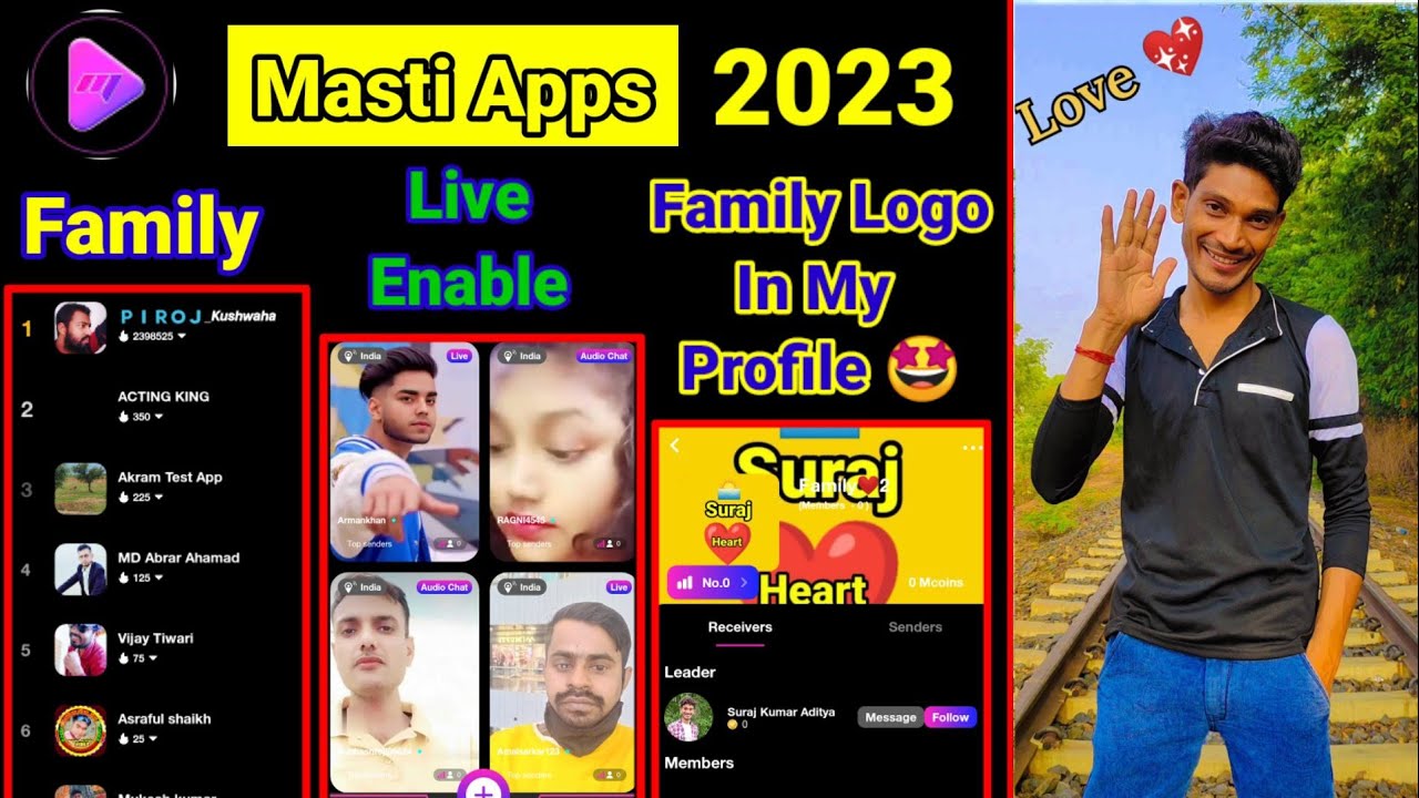 Masti apps family option new update 😍 | Masti apps live enable kaise ...