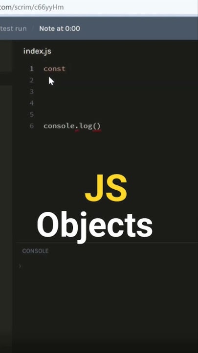 Javascript Objectswhat Is An Object In Javascript Javascripttutorial Youtube