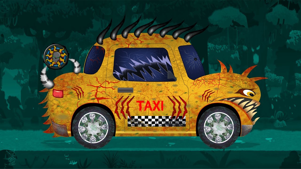 Scary Taxi | Formation and Uses | Halloween Cars and Trucks | Kids ...
