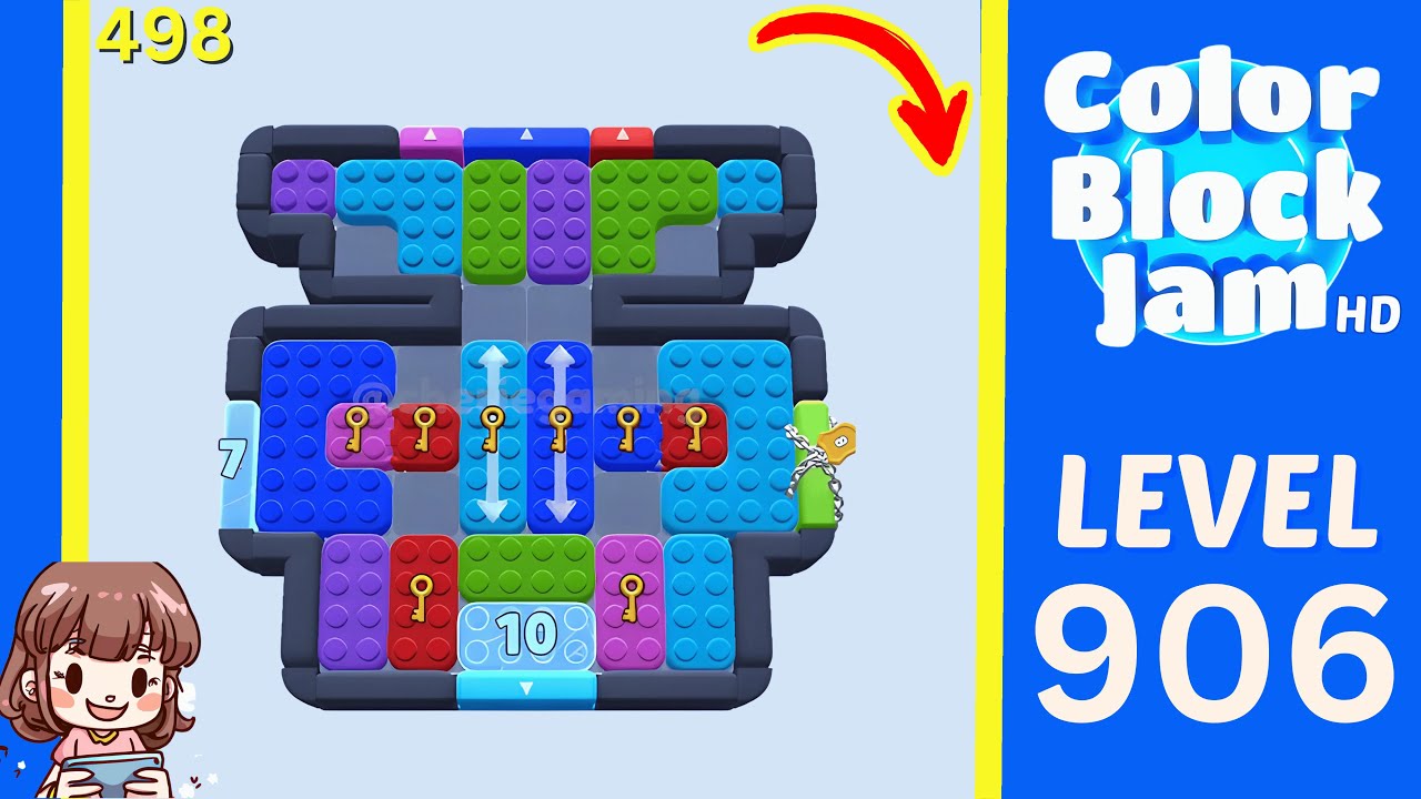 Color Block Jam Level 498 (906) Solution Walkthrough - YouTube