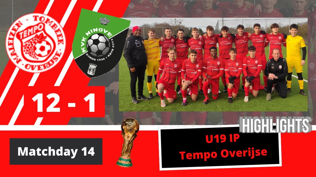 Matchday 14 - U19 IP - Tempo Overijse vs K.V.K. Ninove - 2023/2024 ...