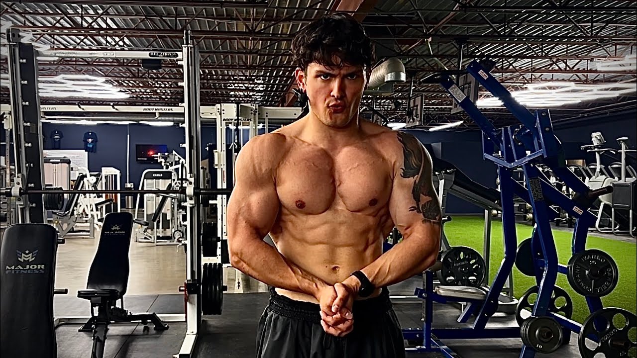 ROAD TO 8% - Day 10 (ANIME Chest, Shoulders, Biceps Workout) - YouTube