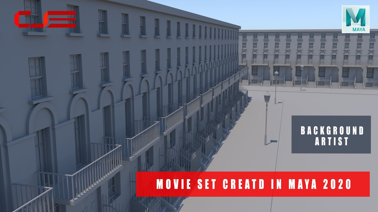 Environment Modeling in Maya | How To Create a Movie Set in 3D | Maya ...