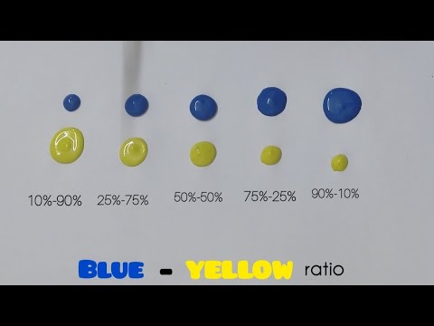 Making 5 colors with only 2 Primary color || BLUE vs YELLOW #satisfying ...