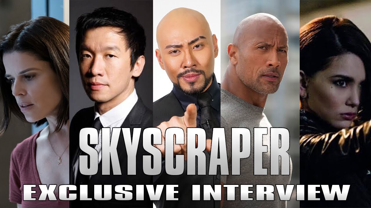 SKYSCRAPER (DWAYNE THE ROCK JOHNSON) NEW MOVIE ALL CAST INTERVIEW ...