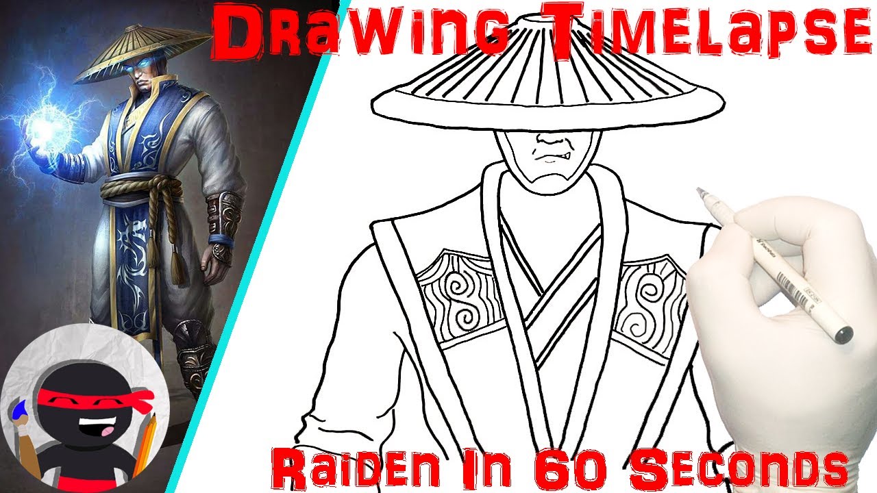 Timelapse Drawing of Raiden | Easy, Step By Step Tutorials For ...