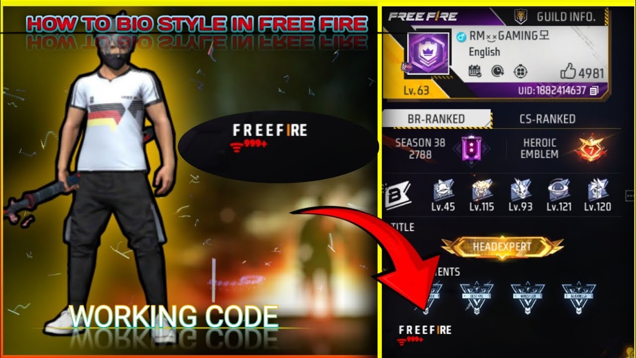 free fire bio colour name||free fire bio style. ,,,bip 999+new bio ...