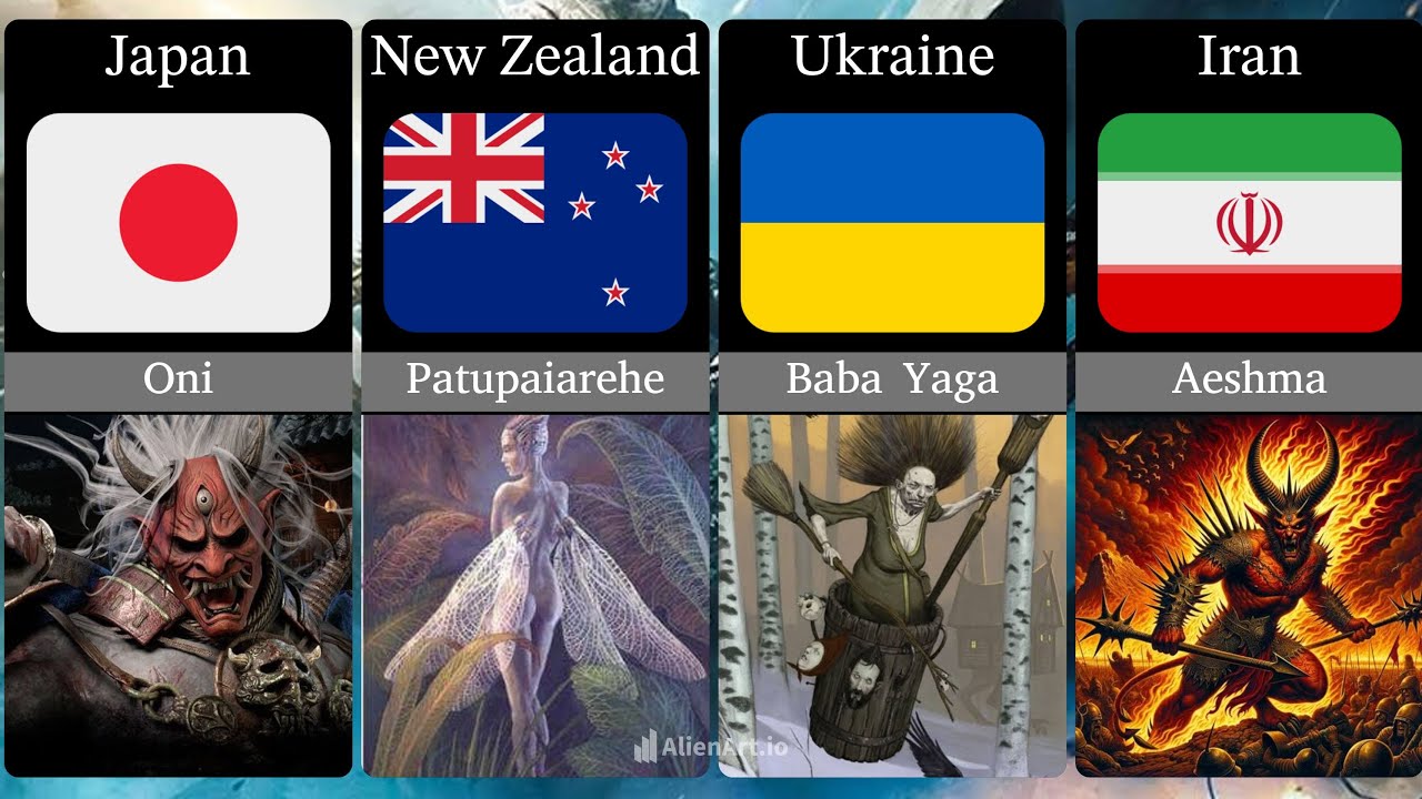 Scary Monsters and Mythical Creatures From Different Countries - YouTube