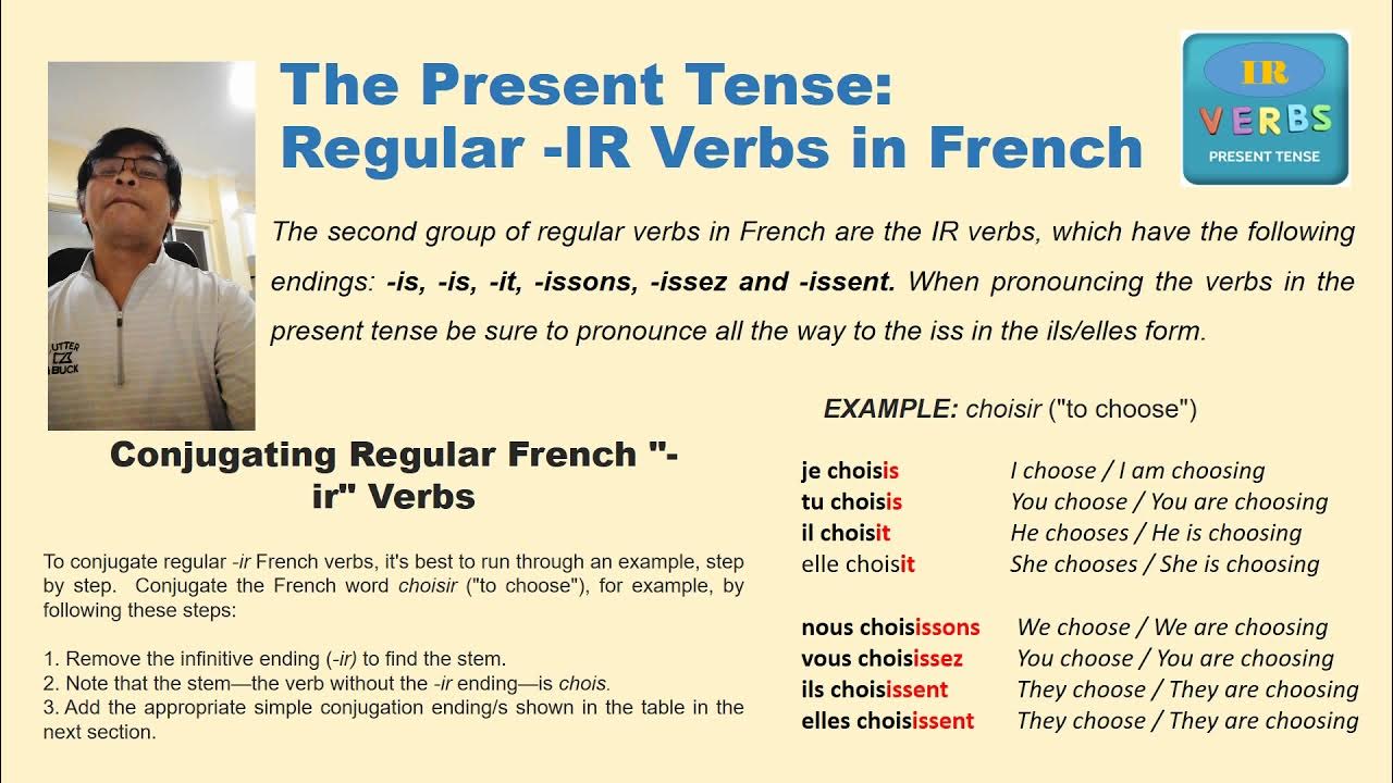 Present Tense - IR Verbs Conjugation in French - YouTube