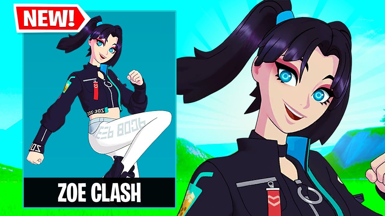 NEW ZOE CLASH Skin Gameplay in FORTNITE! (Mainframe Break Pack) - YouTube