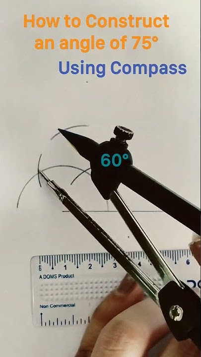 How to Draw an angle of 75°|Using Compass| ️📏 #shorts #maths # ...