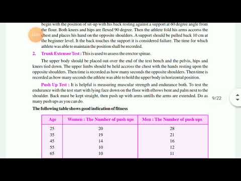 Xl Physical Education chapter 7 trunk flexor test , trunk extensor test ...