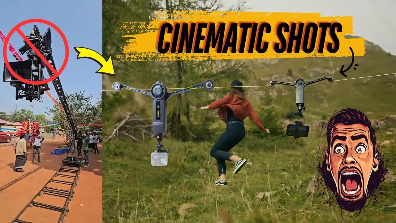 Wire portable gimbal For cinematic video shoot | rope gimbal - YouTube