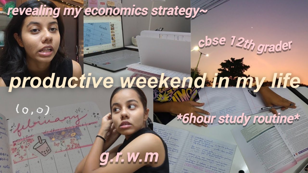 WEEKEND STUDY ROUTINE for BOARDS|revealing my economics strategy|CBSE ...