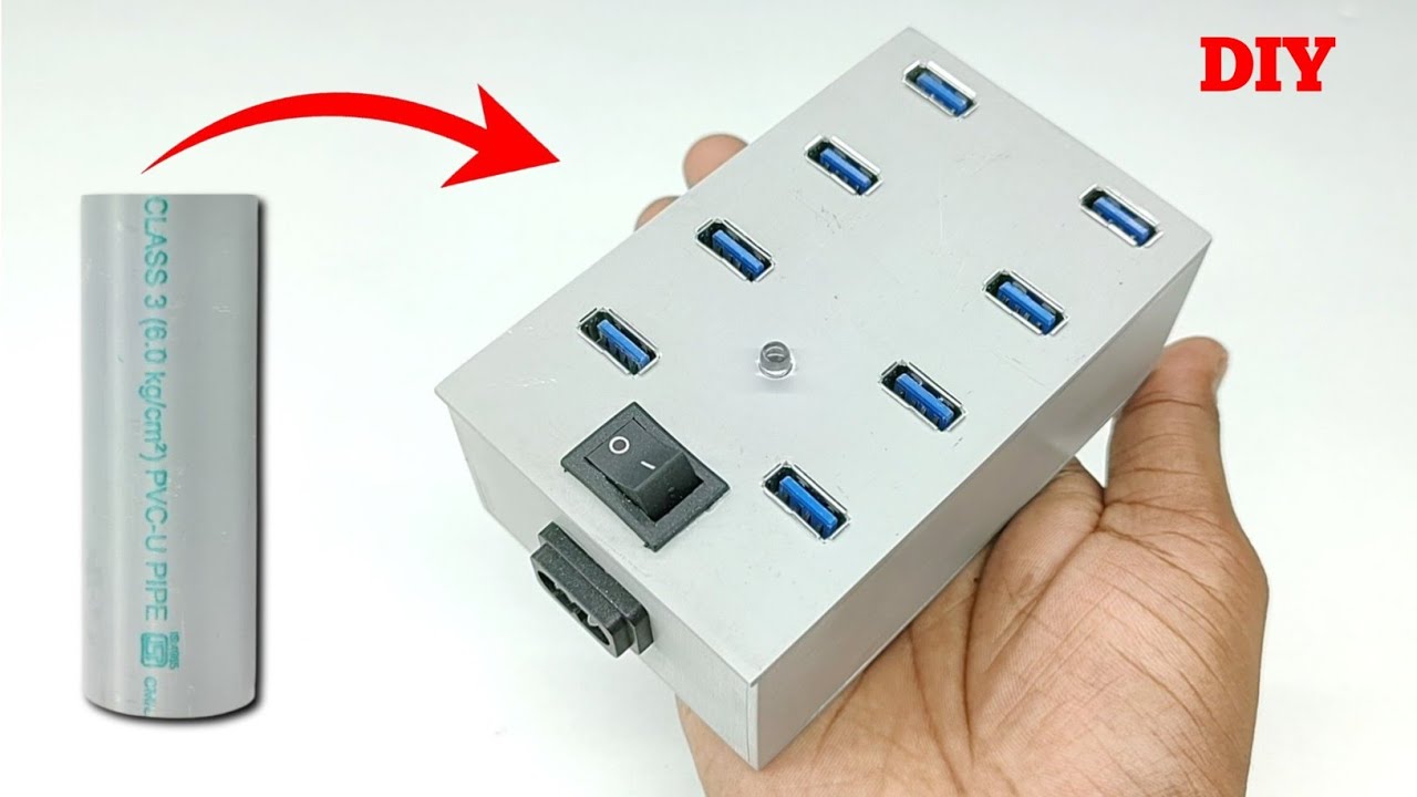 Make A Multi-port USB charger Station - YouTube