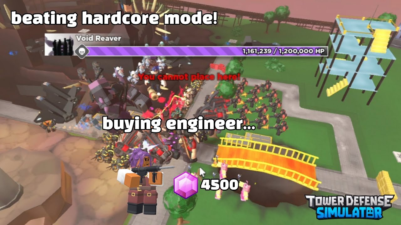 Beating Hardcore Mode and Buying Engineer (Roblox TDS) - YouTube