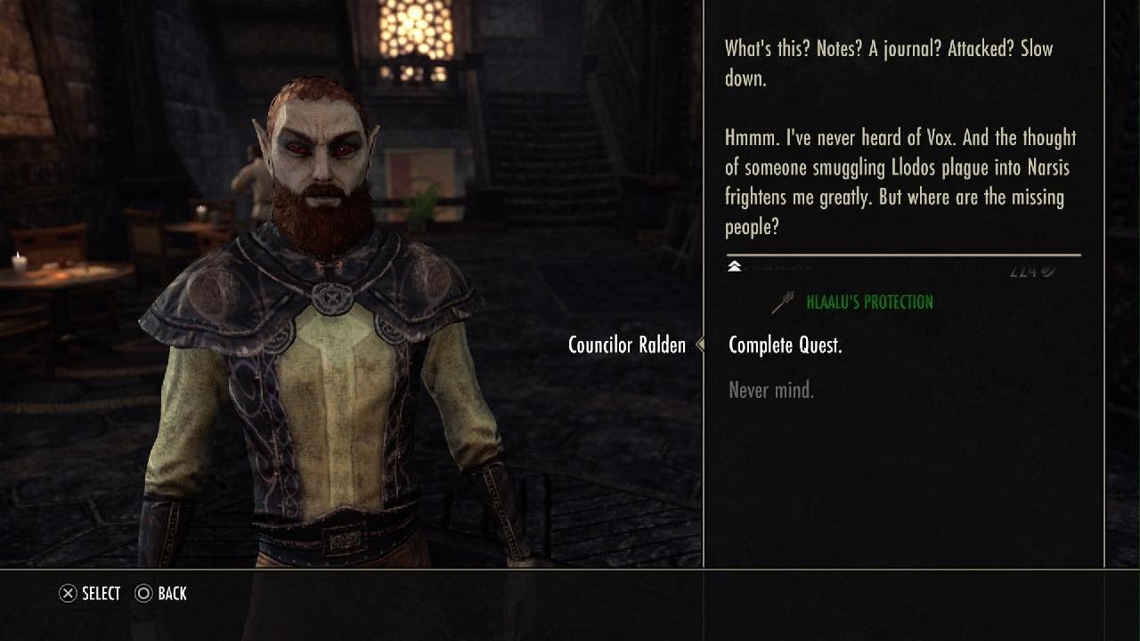 ESO - Councilor Ralden decides to seal Narsis - YouTube