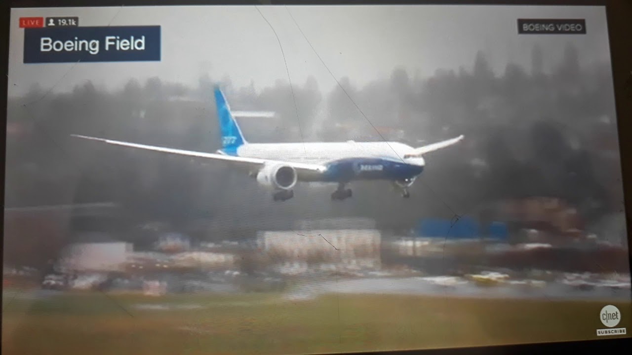 Boeing 777X take off and landing - YouTube