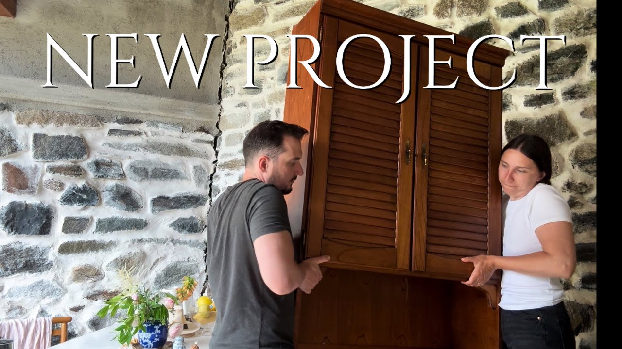 Renovating our “CHATEAU” KITCHEN/ laying down flagstone floor - YouTube