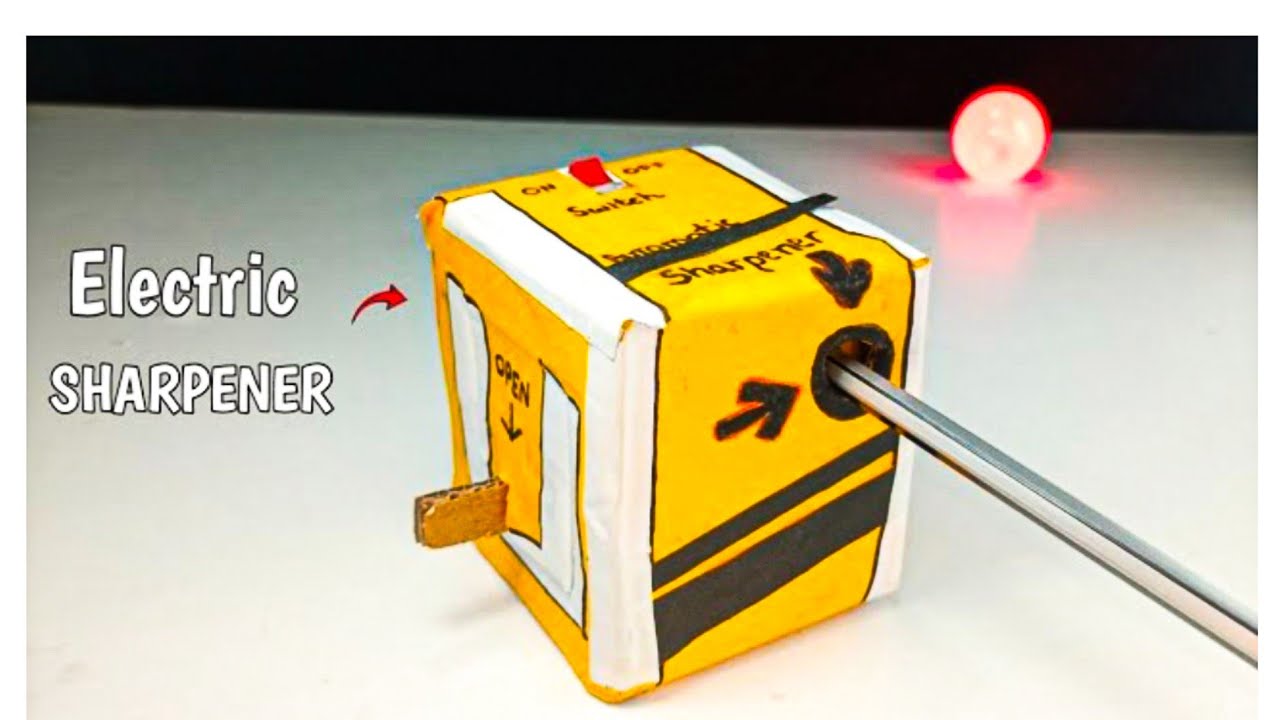 Diy: How To Make Electric Sharpener From Cardboard At Home | HOMEMADE ...