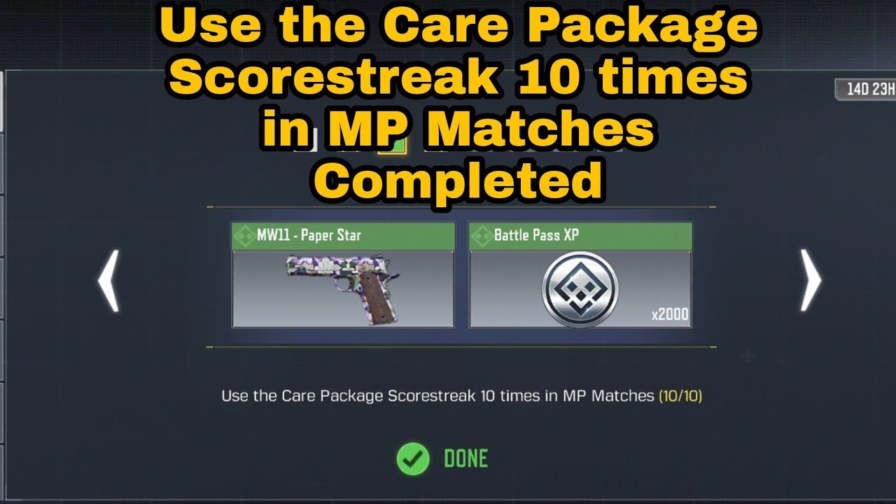Use the Care Package Scorestreak 10 times in MP Matches | How to Use ...