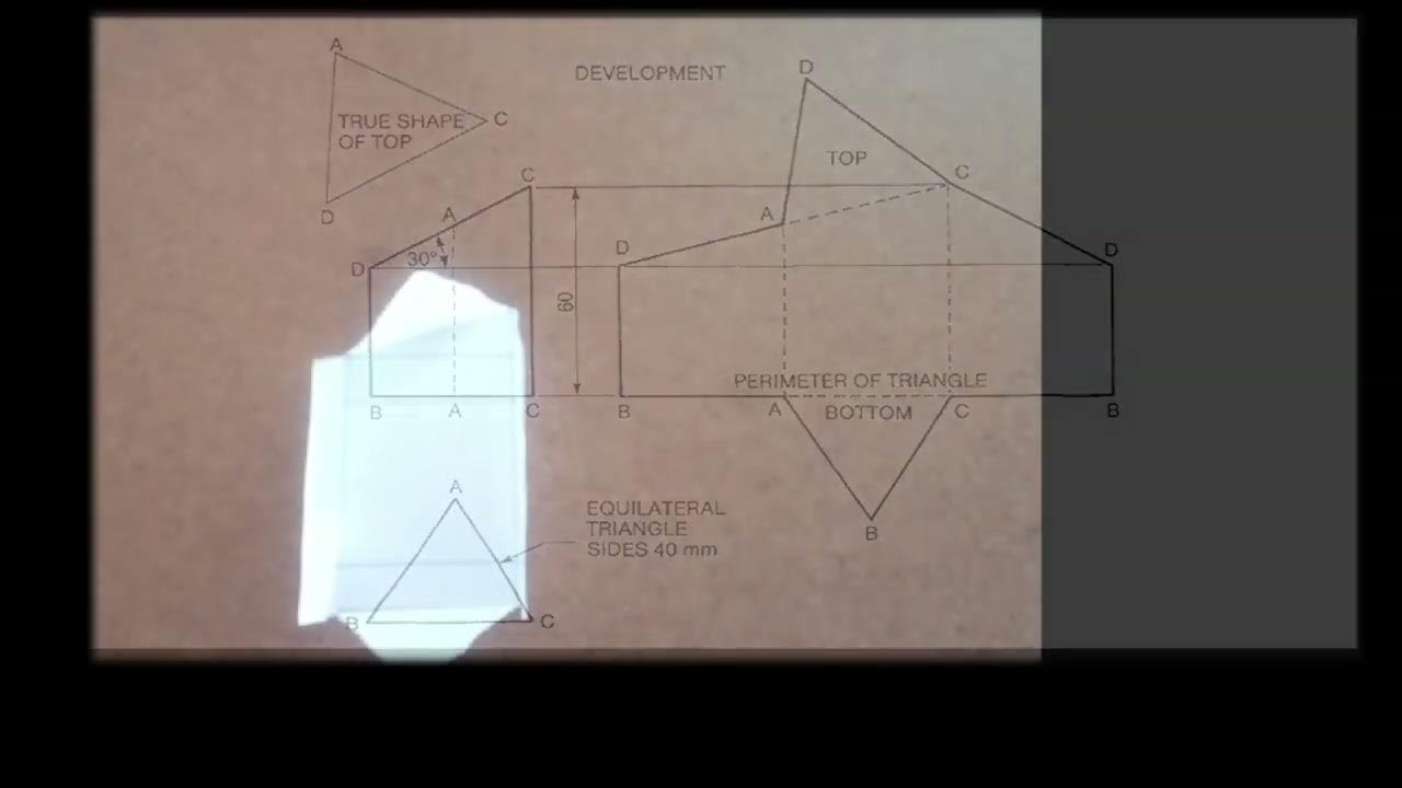 YouTube Tutorial Surface Development of Truncated Equilateral ...