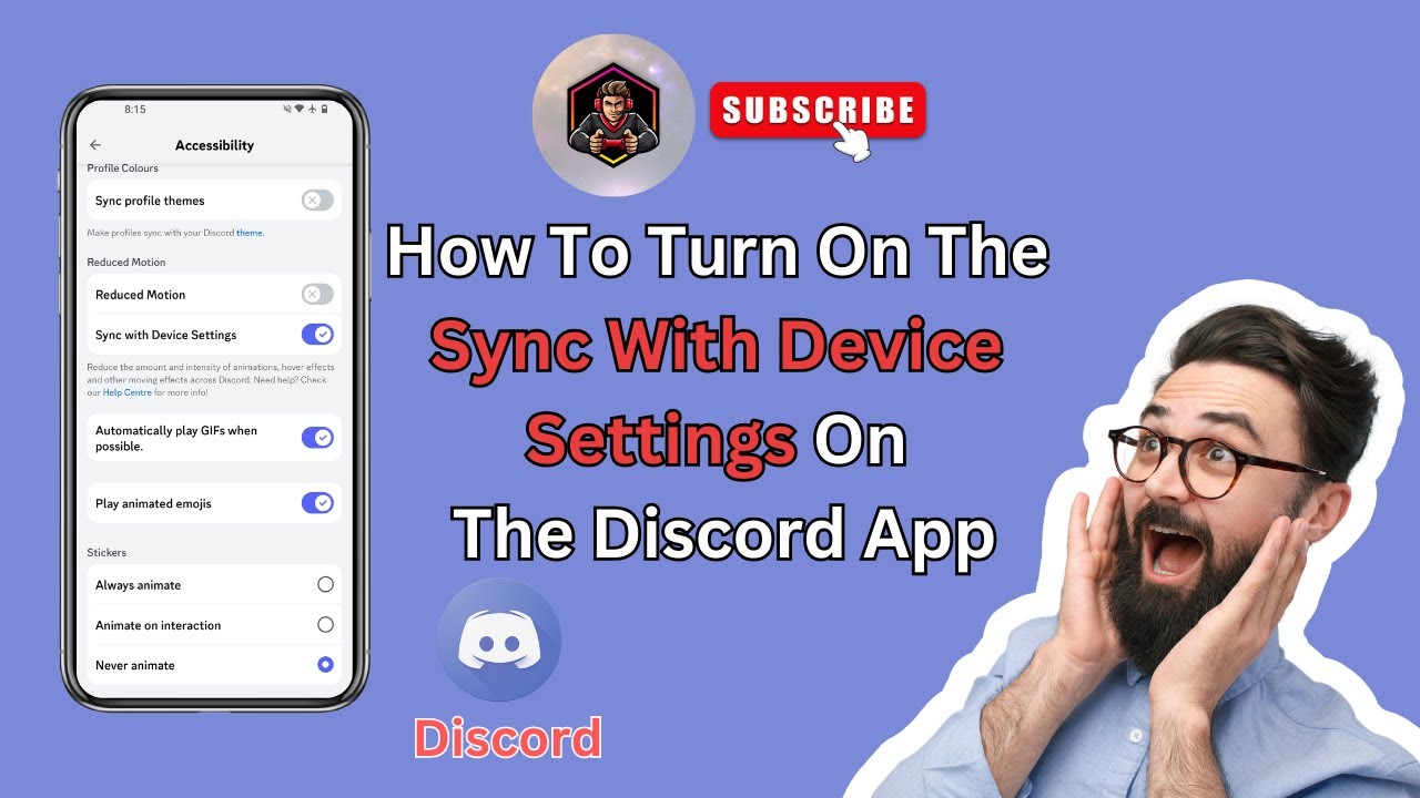 How To Enable Sync With Device Settings On The Discord App | Tips ...