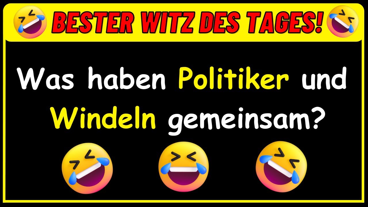 🤣 BESTER WITZ DES TAGES! Was haben Politiker und Windeln gemeinsam ...