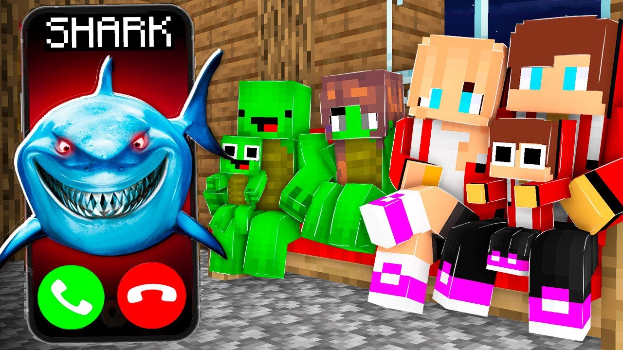 Why Creepy SHARK CALLING to JJ and MIKEY at 3:00am ? - in Minecraft Maizen - YouTube