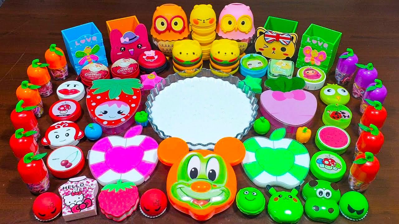 Mixing So many Things into Glossy Slime ! Most Satisfying Slime Video ...
