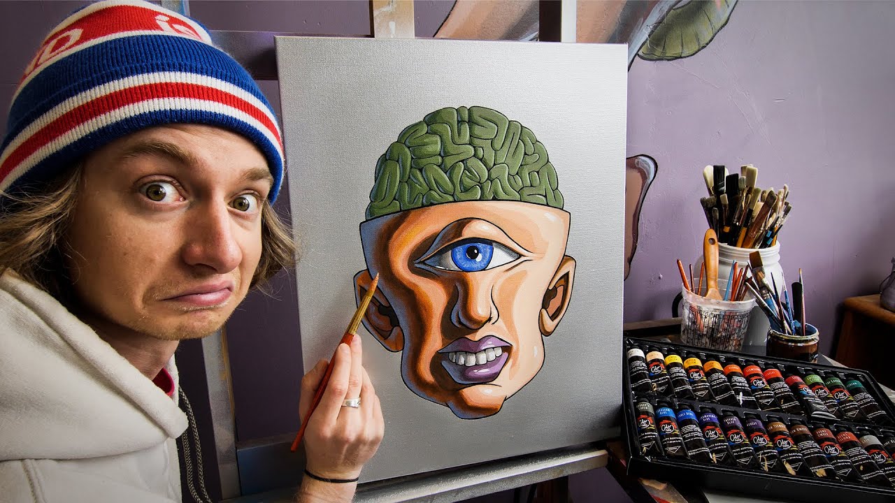 Acrylic Painting Walkthrough! - YouTube