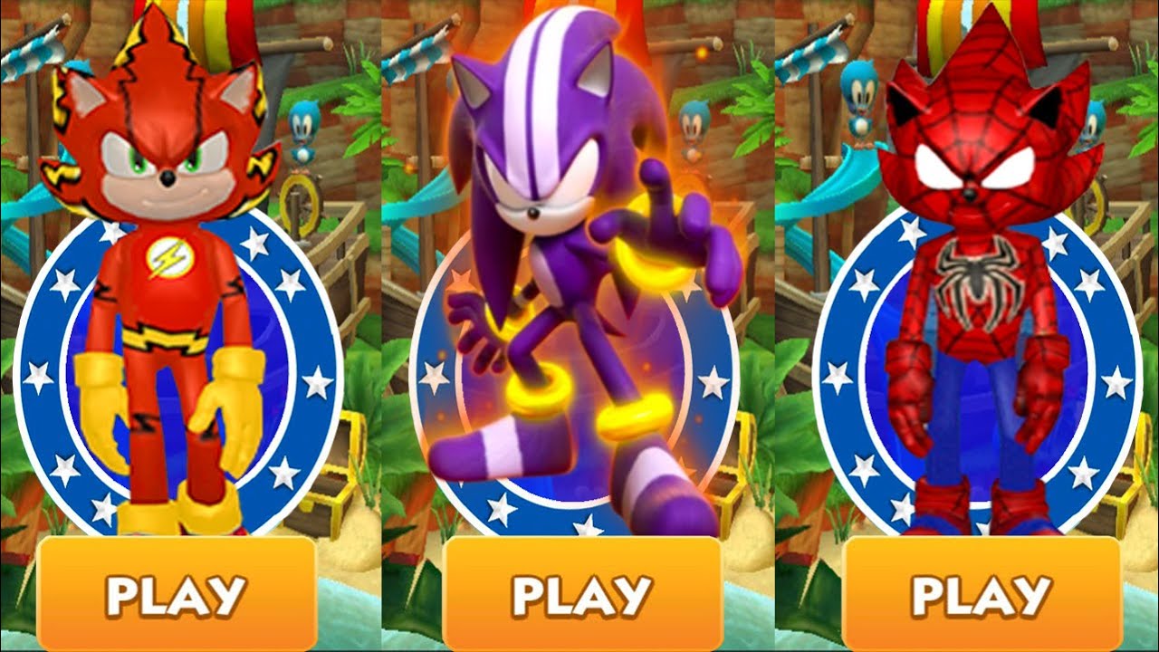 Sonic Dash vs Sonic Forces - Sonic Flash vs Movie Darkspine Sonic vs ...