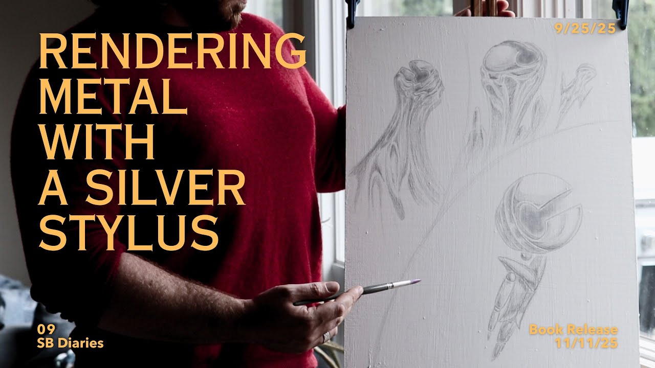 How to Draw Metal with Metal | SILVERBELL DIARIES 09 | Making a Graphic ...
