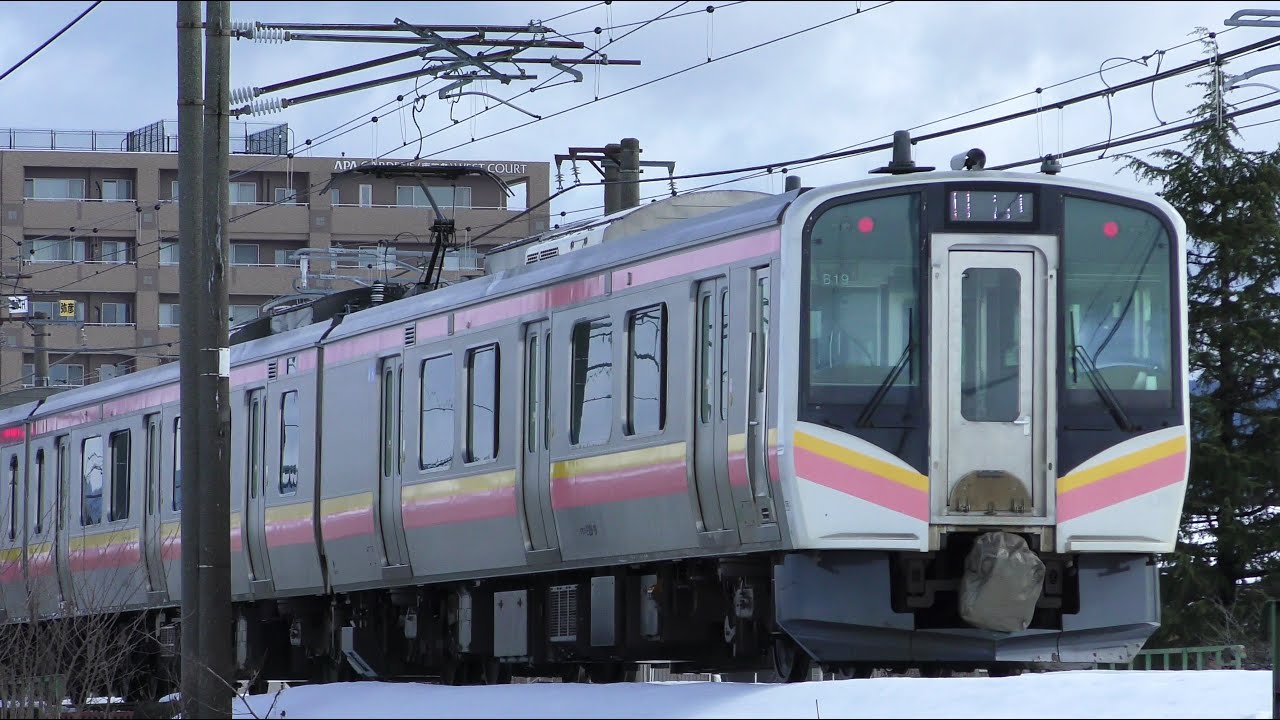 E129系B19編成【4K】信越本線下り快速新潟行き3481M - YouTube